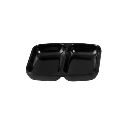 Black Divided Sauce Dish– Crock and Pickle