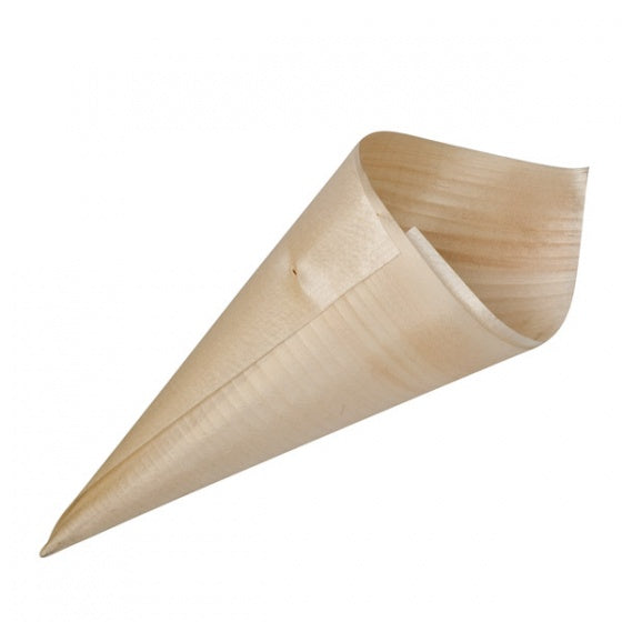 Disposable Cone 8cm Bio Wood 100 Pack | Crock and Pickle Australia
