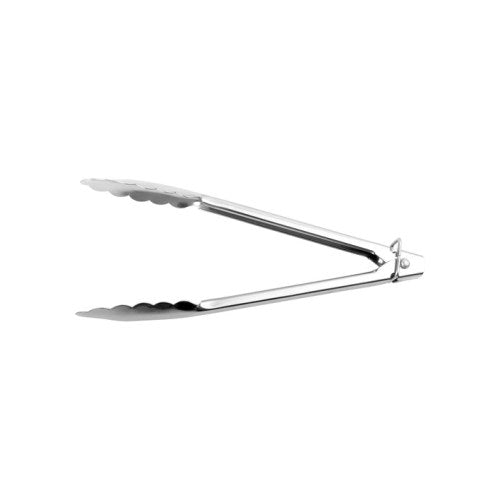 25cm Heavy Duty Tongs Stainless Steel with Clip - Crock and Pickle